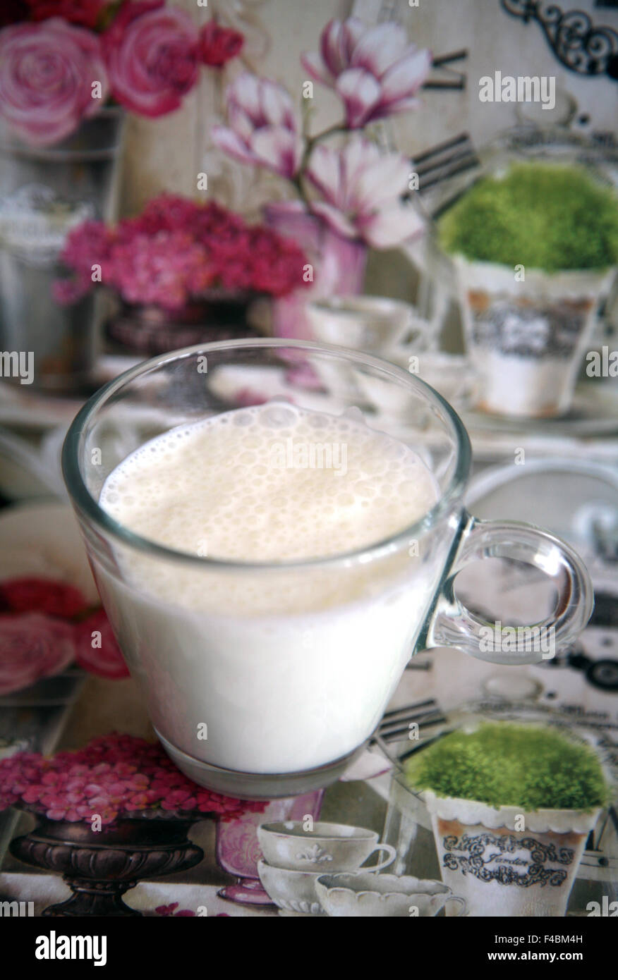 Glass of kefir Stock Photo - Alamy