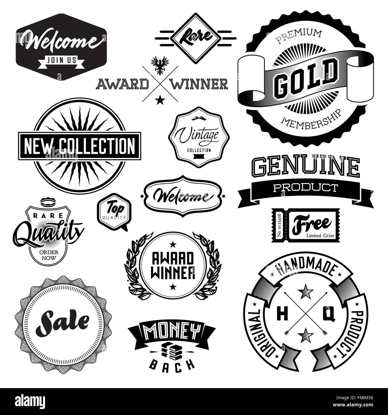 Vintage graphics set hi-res stock photography and images - Alamy