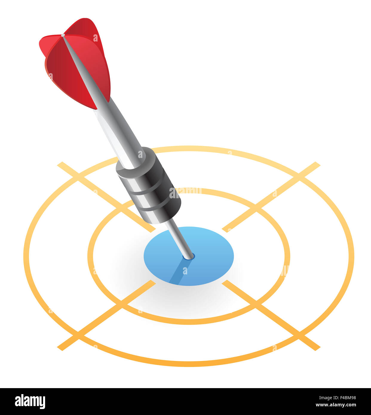 Dart hitting in target Cut Out Stock Images & Pictures - Alamy