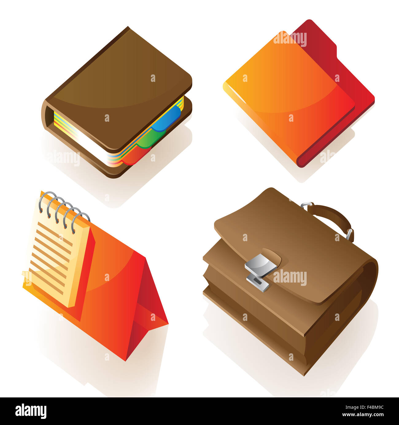 Isometric icon of work items Stock Photo - Alamy