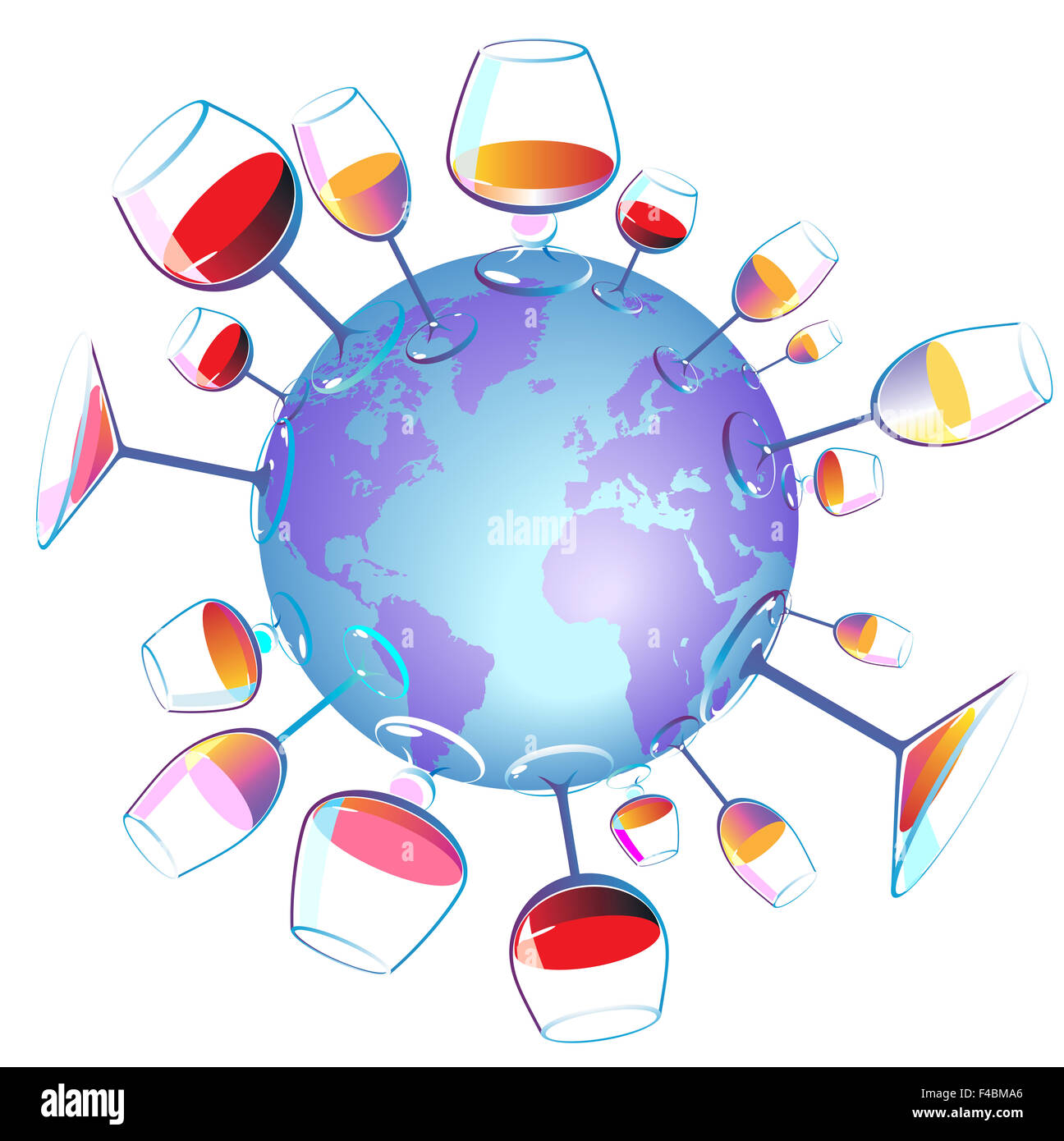 World drink alcohol map hi-res stock photography and images - Alamy