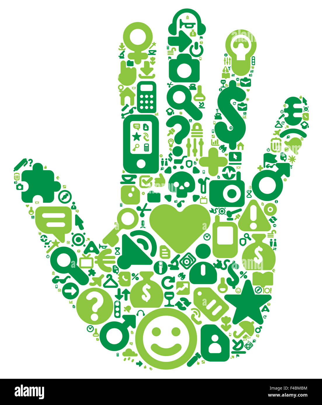 Concept of green human hand Stock Photo - Alamy