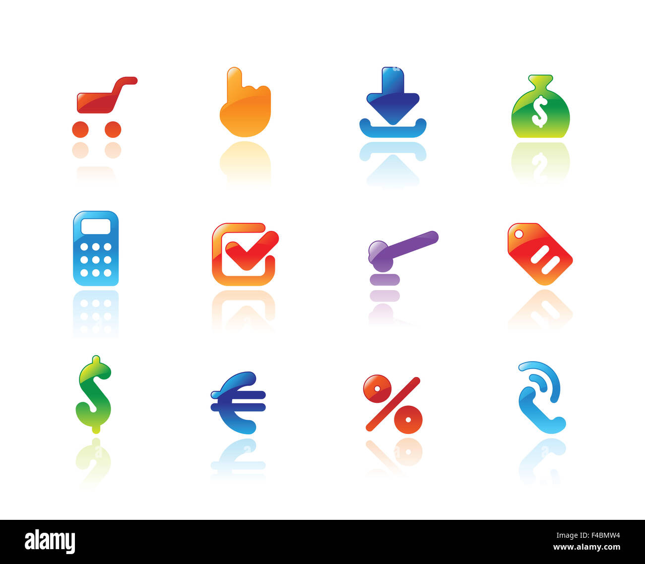 Sign download online set Cut Out Stock Images & Pictures - Alamy