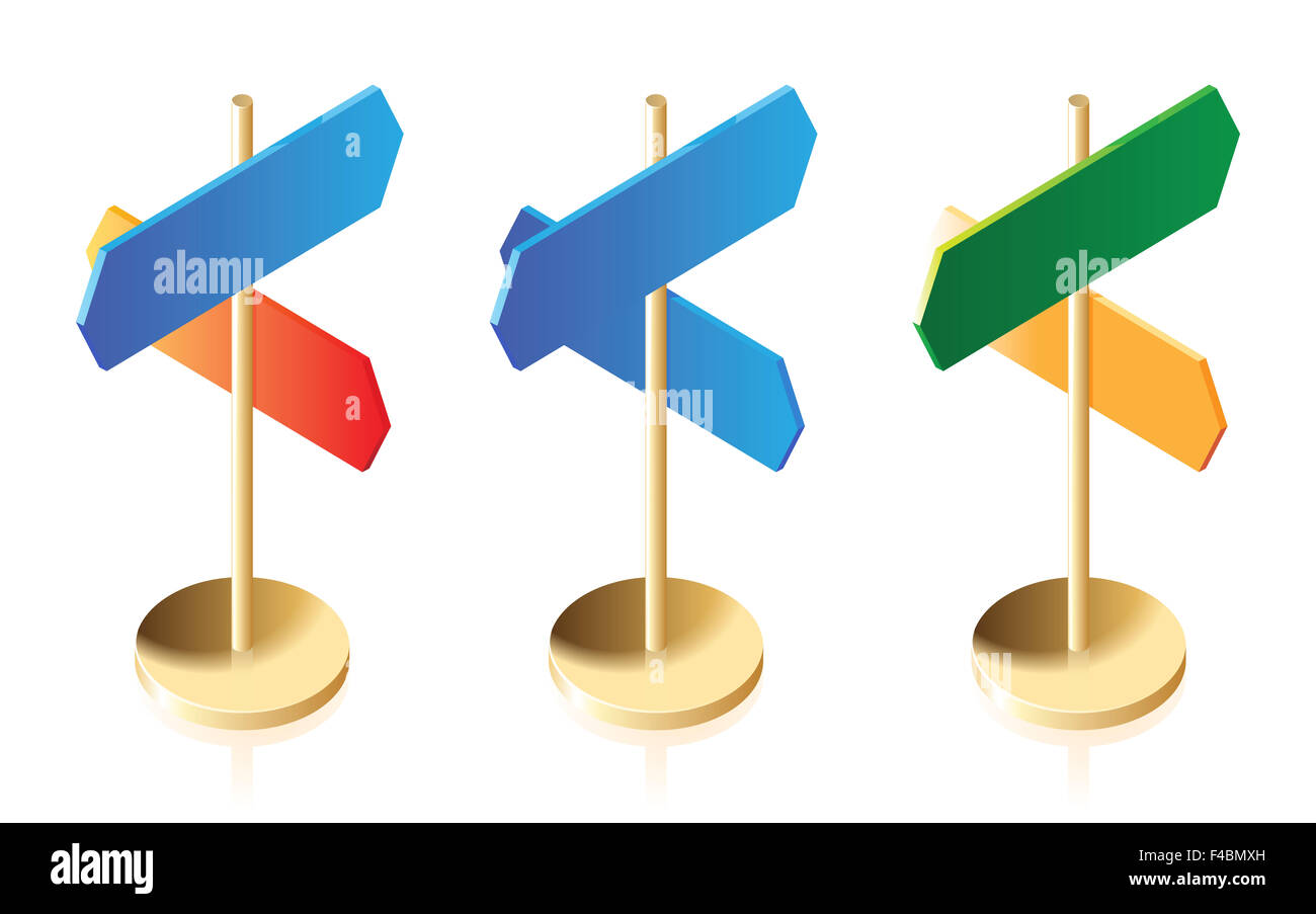 Direction traffic signs Cut Out Stock Images & Pictures - Alamy