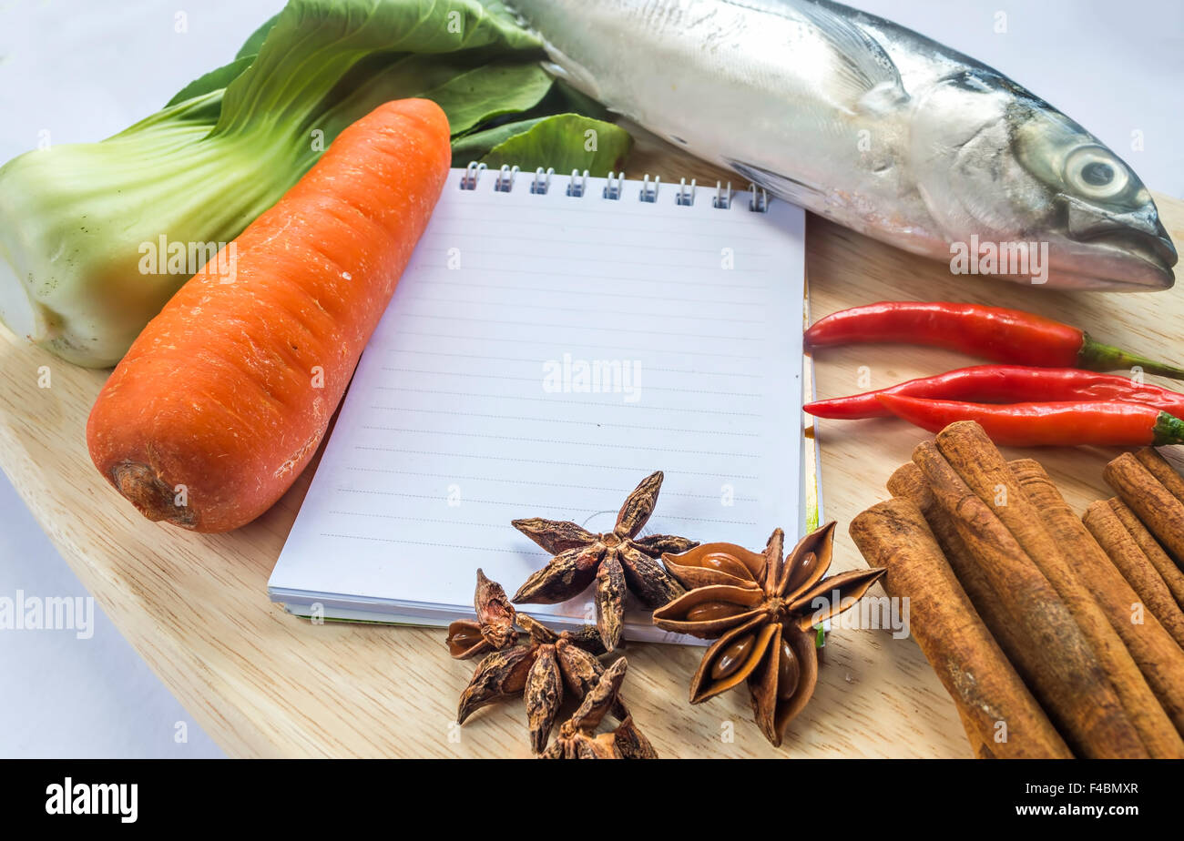 Note for recipe Stock Photo - Alamy