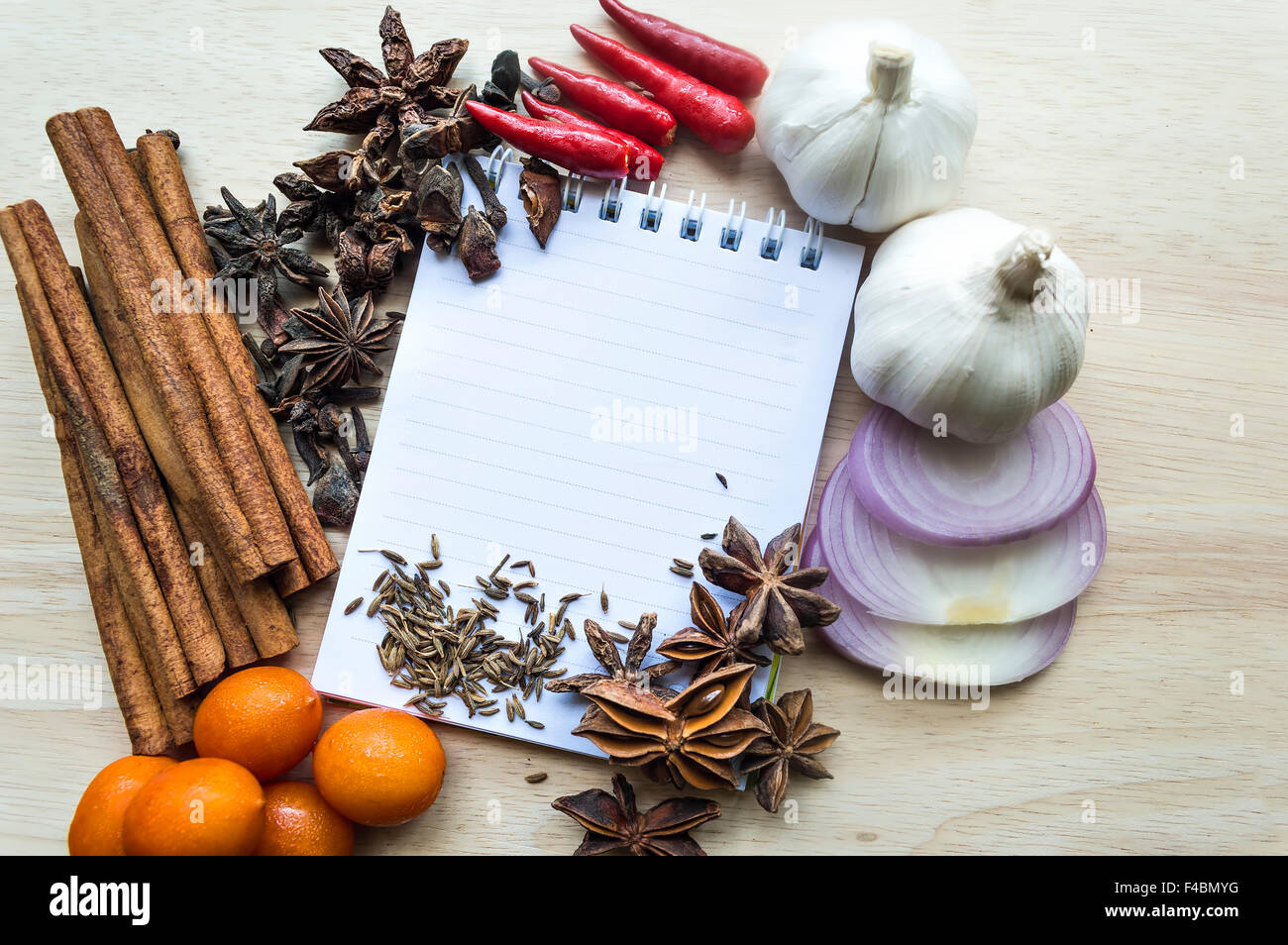 Note for recipe Stock Photo - Alamy