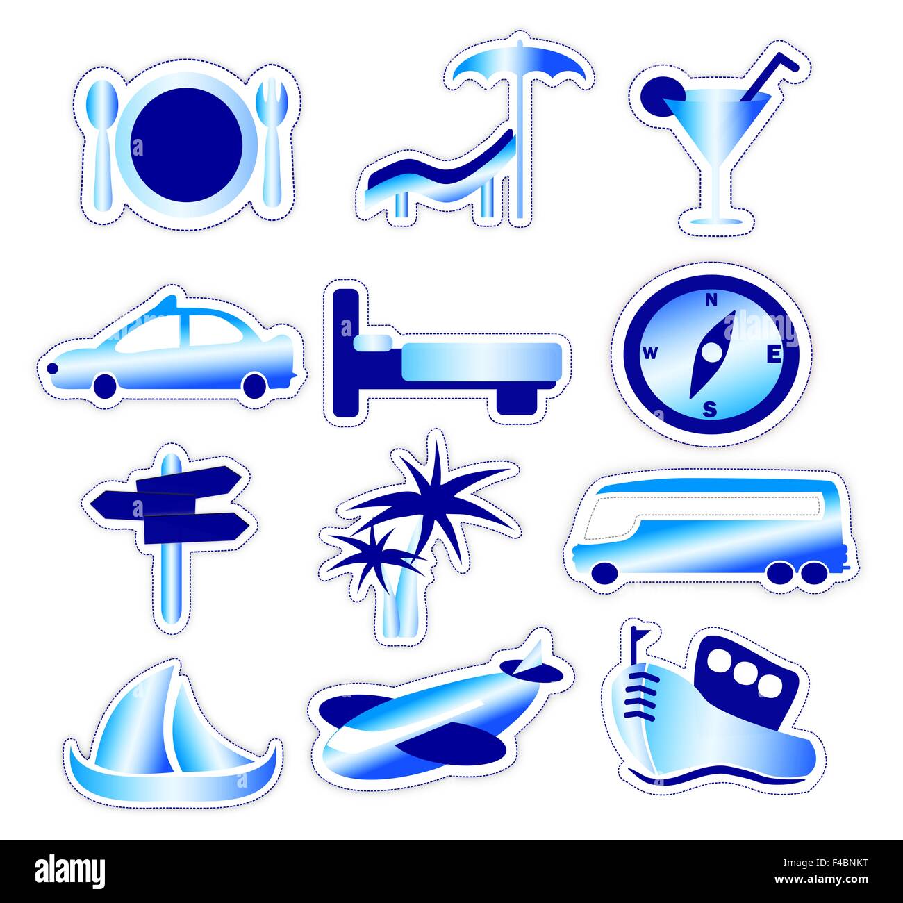 Blue sea summer holiday Cut Out Stock Images & Pictures - Alamy