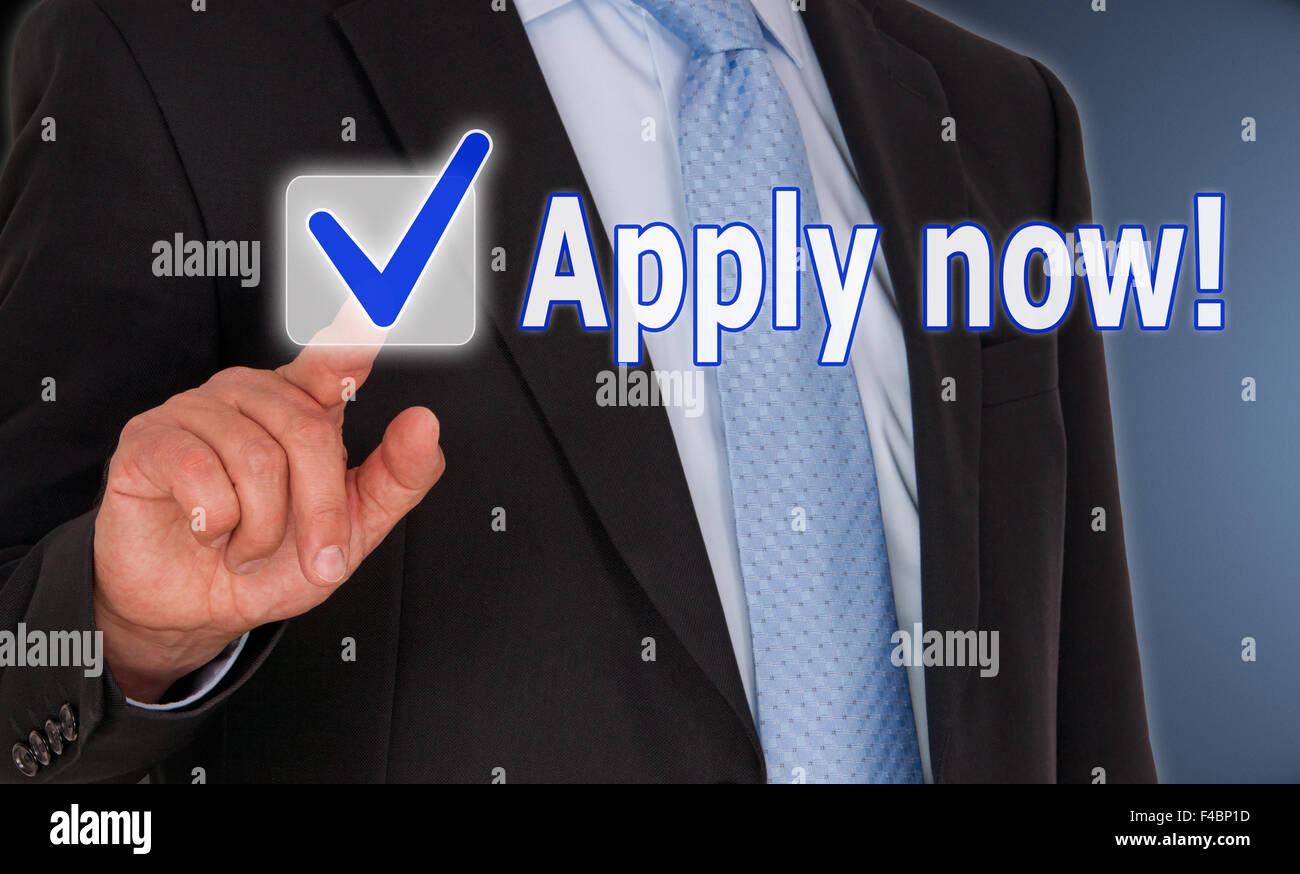 Apply now ! Stock Photo - Alamy