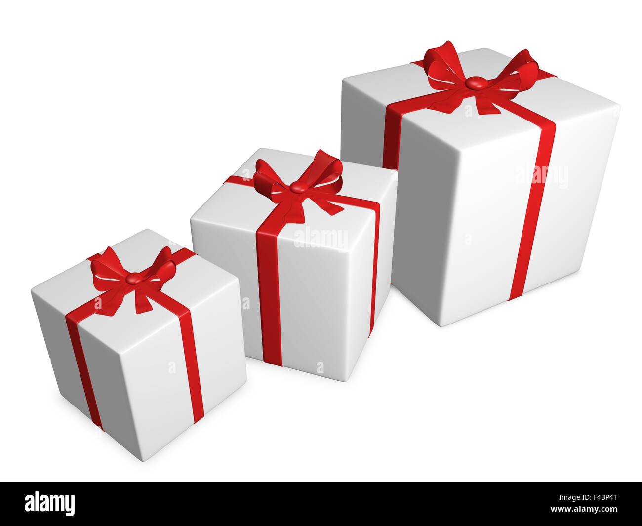 Christmas gifts red bow Cut Out Stock Images & Pictures - Alamy