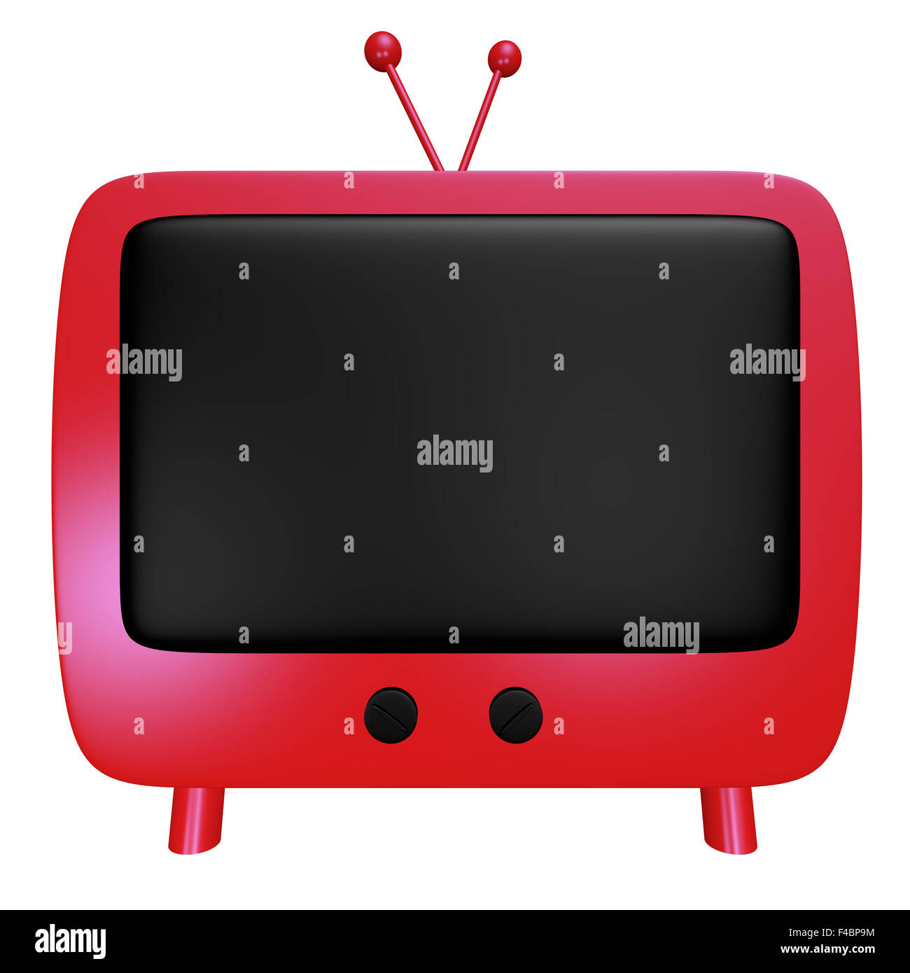 Red Cartoon TV Stock Photo - Alamy
