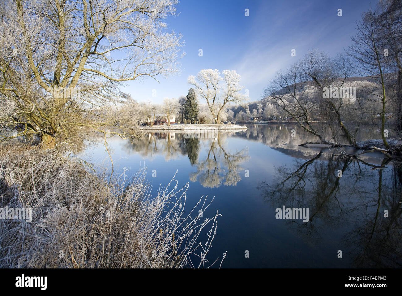 The river Ruhr in winter, Witten, Germany Stock Photo - Alamy