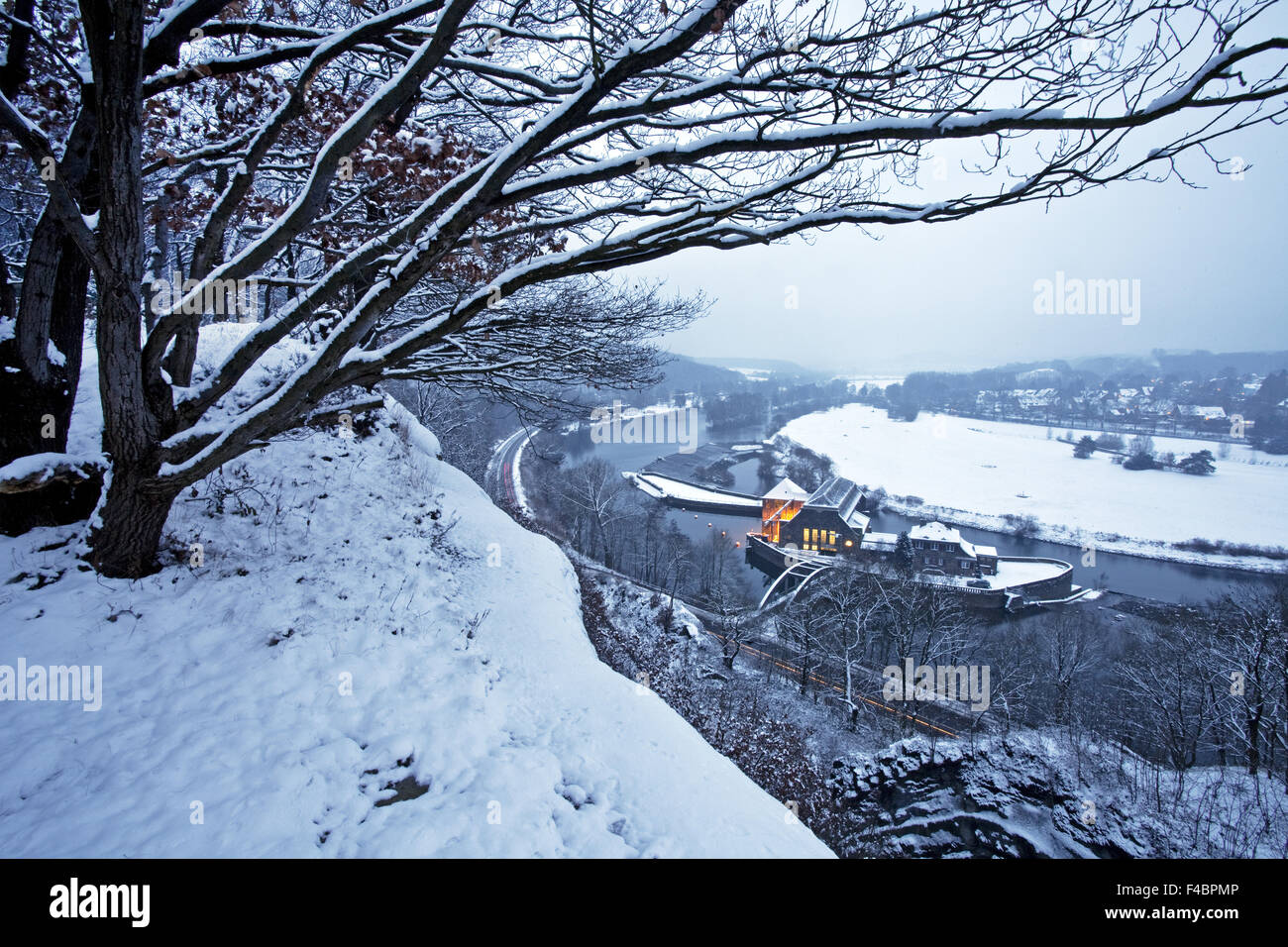 The Ruhr valley in winter, Witten, Germany Stock Photo - Alamy