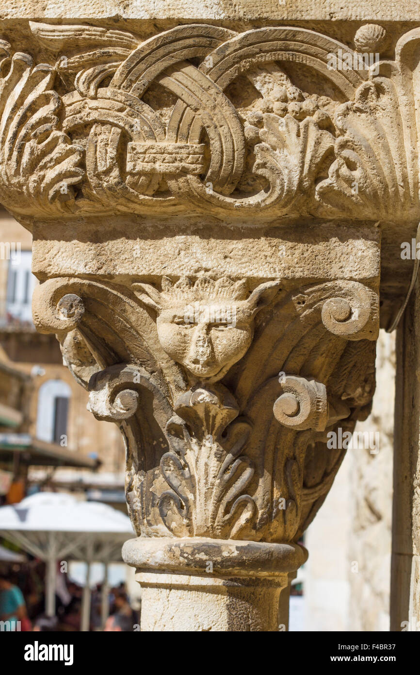 Stone carving column Stock Photo - Alamy