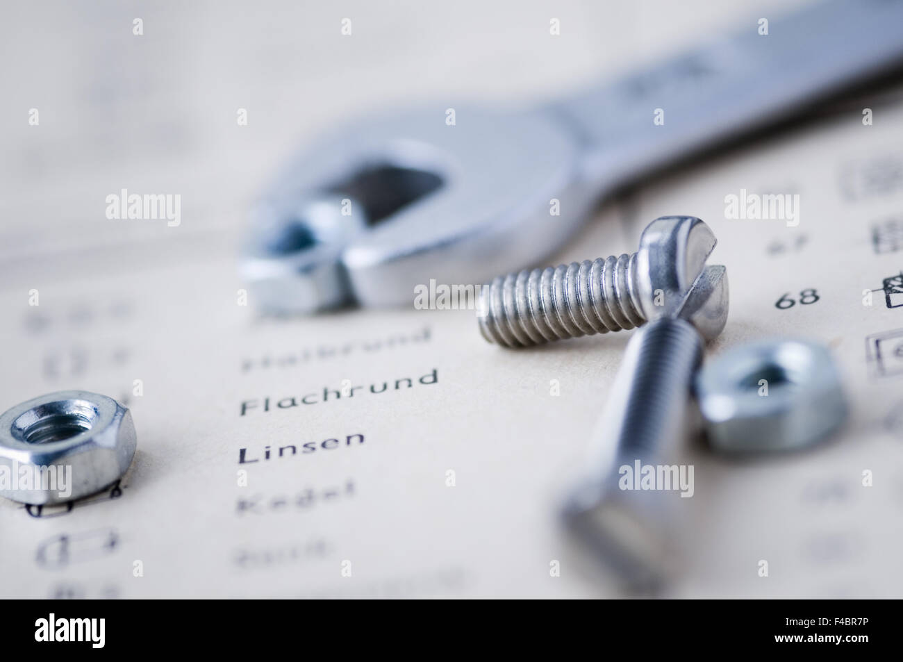 spanner screws and nut Stock Photo - Alamy