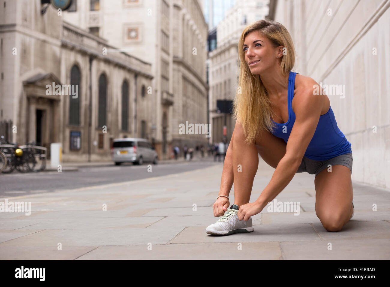 Woman tying tie female hi-res stock photography and images - Alamy