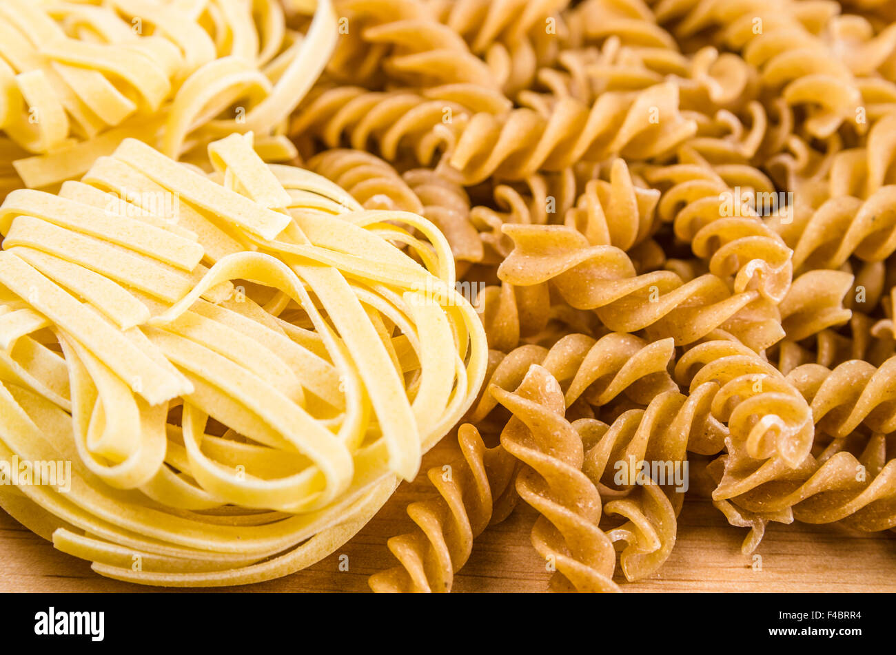 set of different pasta, close-up Stock Photo - Alamy