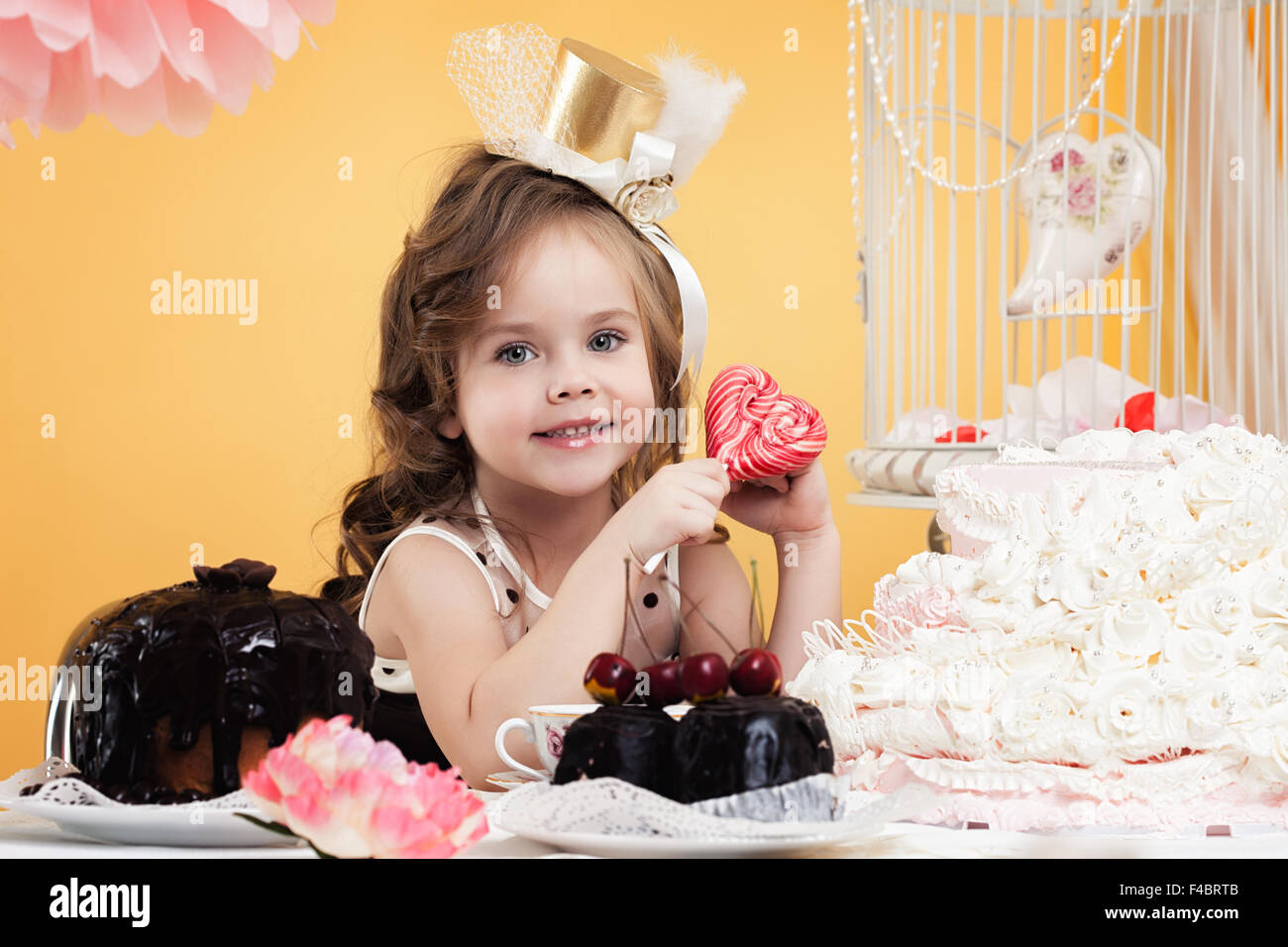 Portrait of beautiful little sweet tooth Stock Photo - Alamy