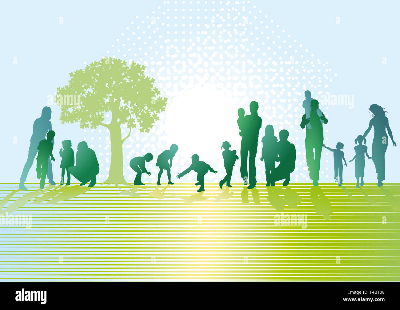 Parents and children Stock Photo - Alamy