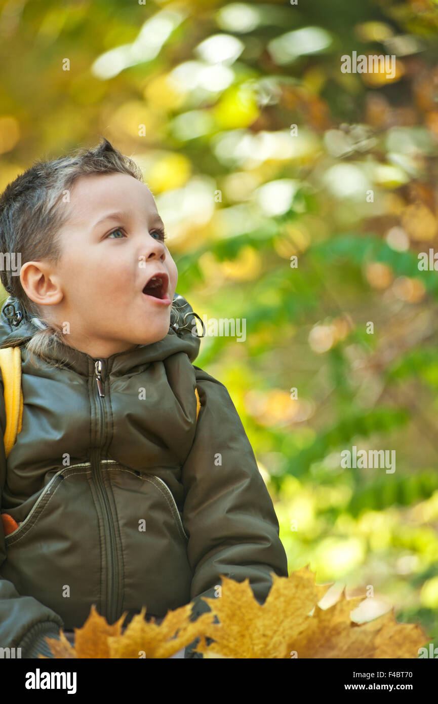 autumn baby boy Stock Photo - Alamy