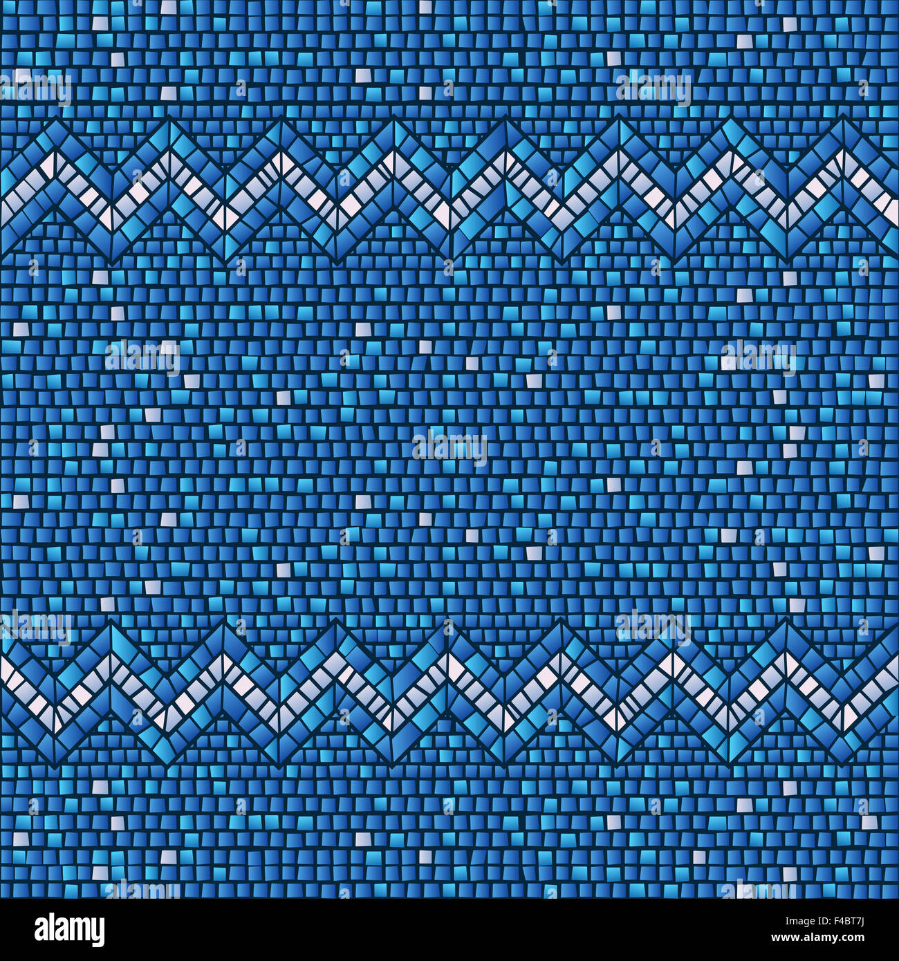 Blue ceramic tile mosaic Stock Photo - Alamy