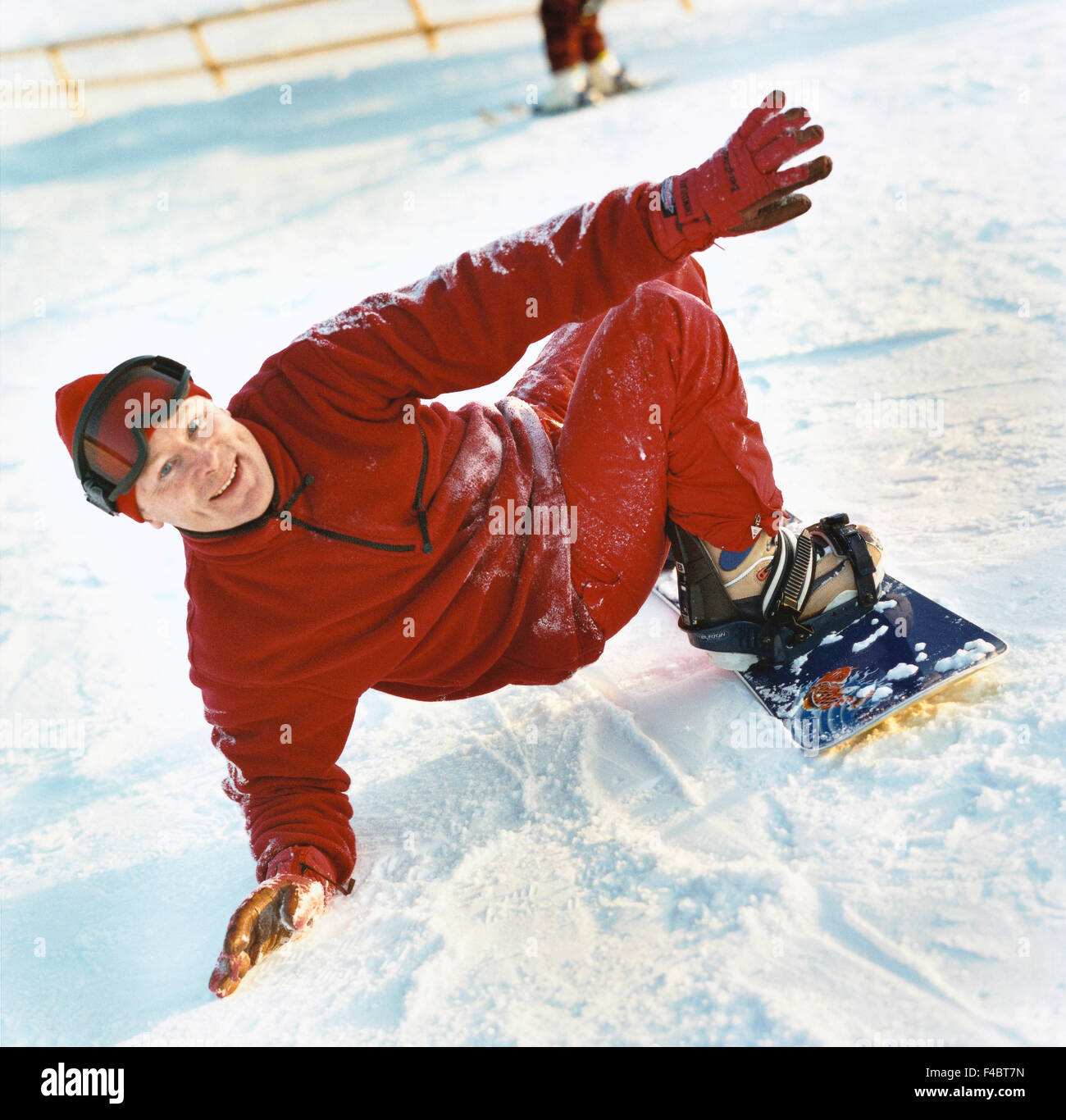 A middle aged man snowboarding, Sweden Stock Photo - Alamy