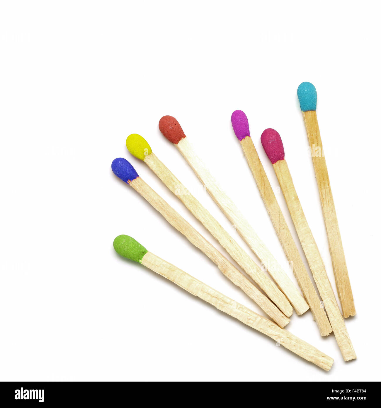 colorful matchstick isolated on white background Stock Photo - Alamy