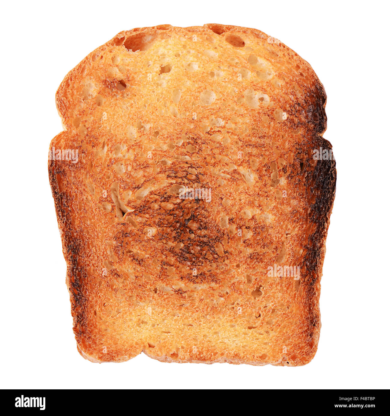 Toast fried closeup isolated on white Stock Photo - Alamy