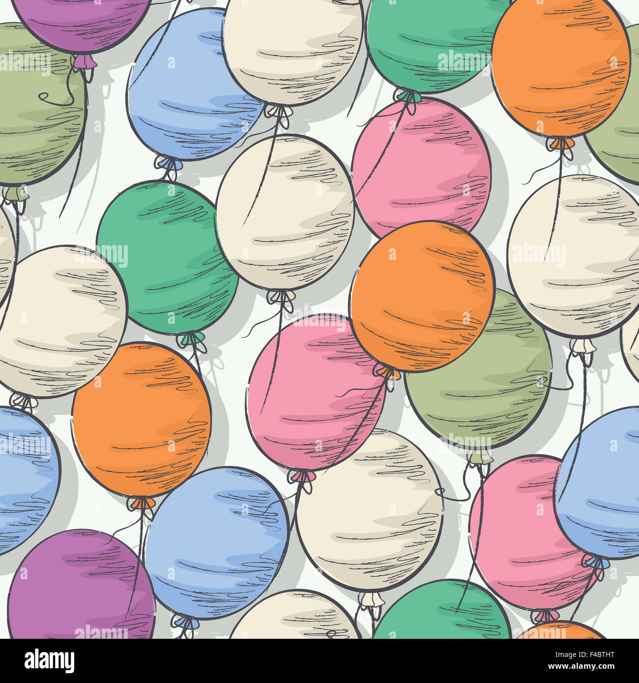 Seamless colorful balloon pattern Stock Photo - Alamy