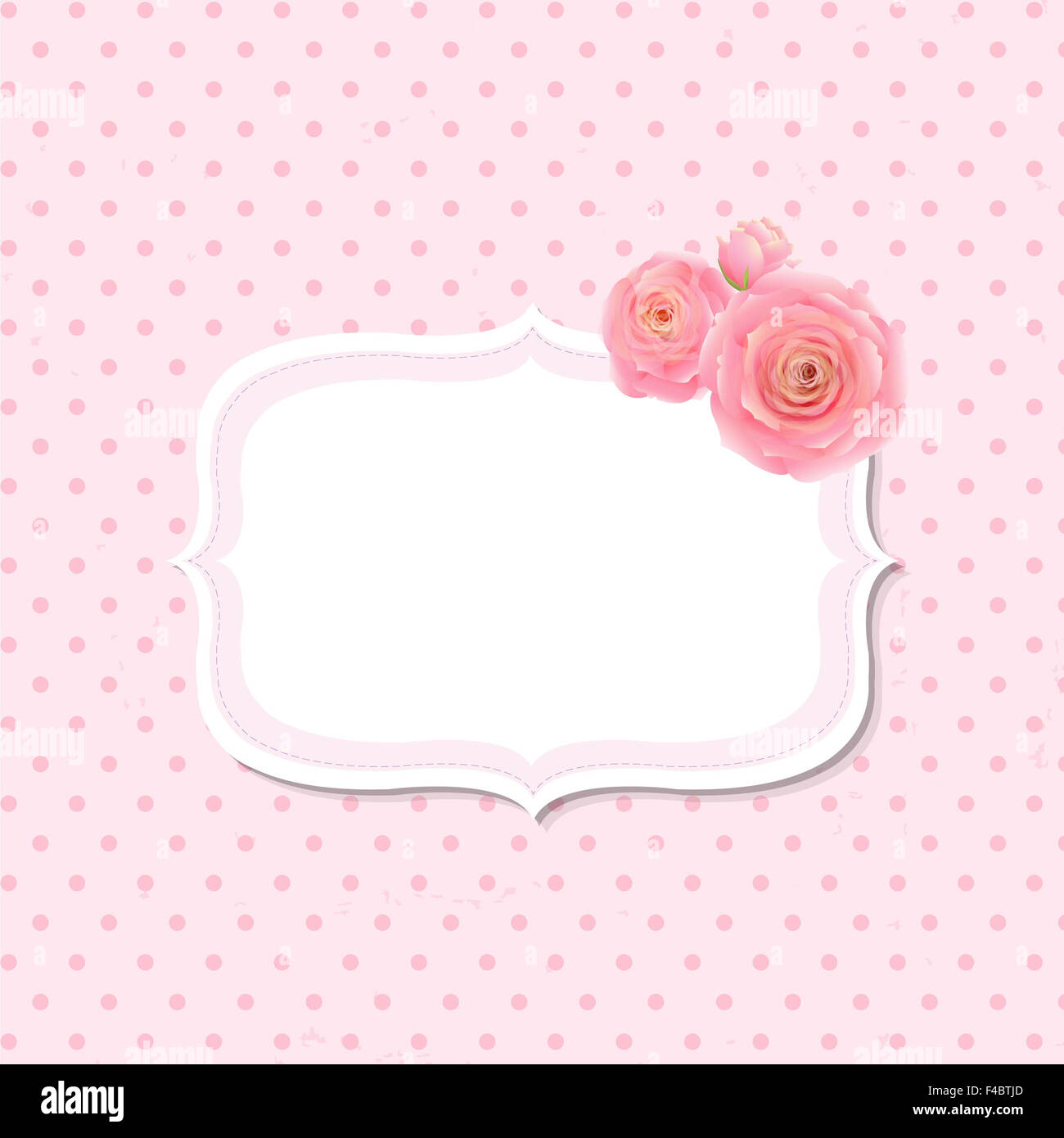 Pink Rose Label Stock Photo - Alamy