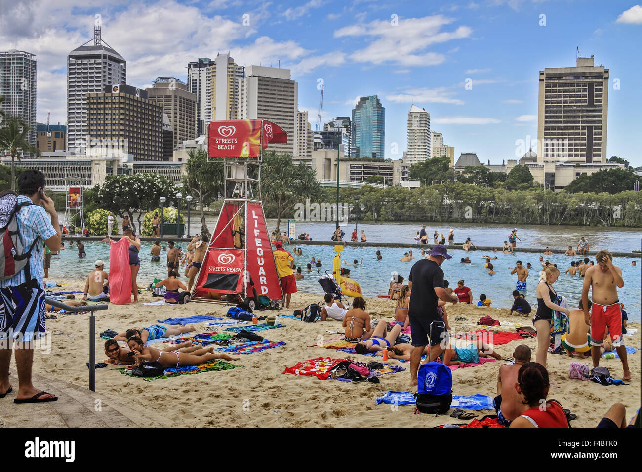 Beach Scene Brisbane Australia Stock Photo - Alamy