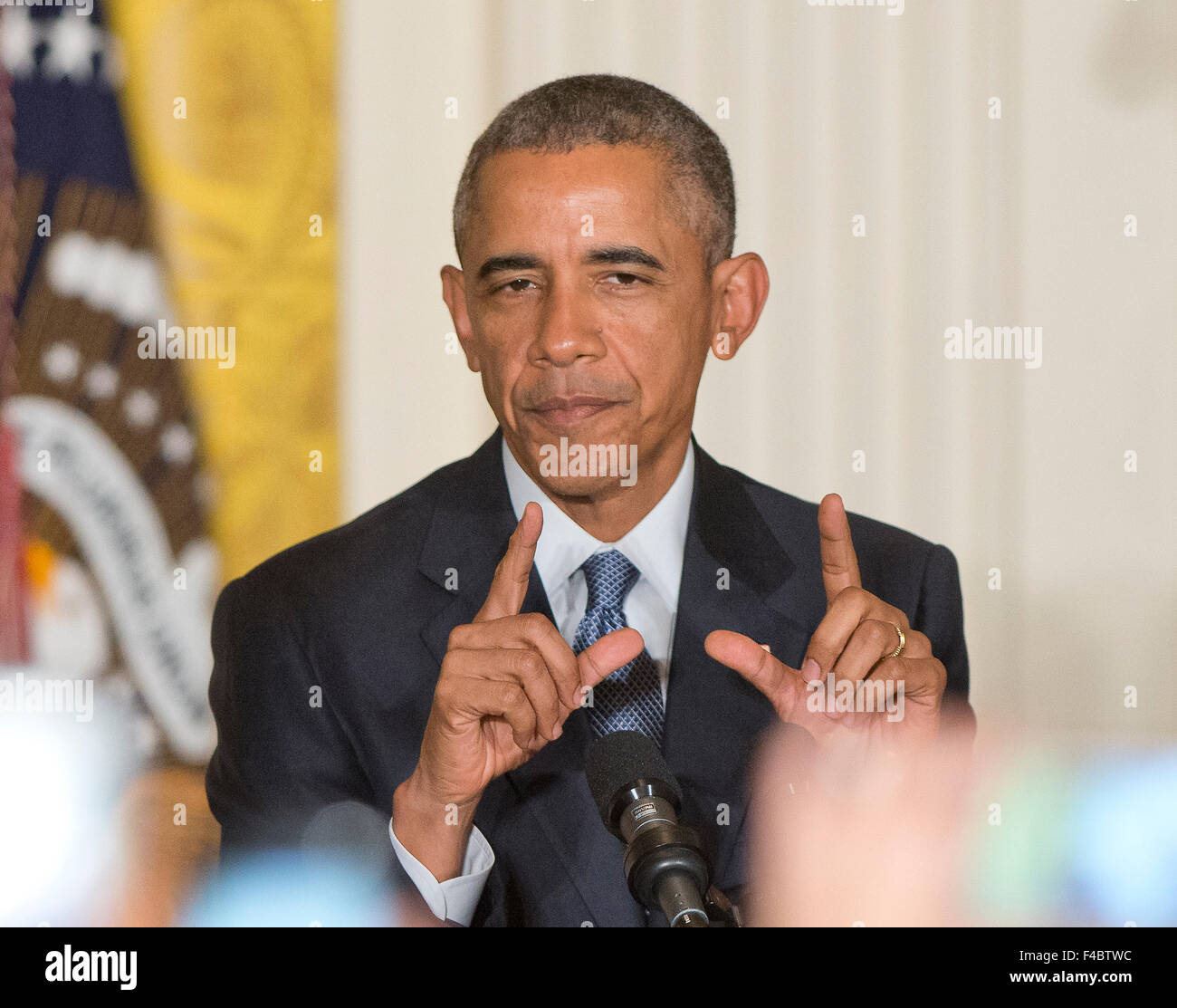 Washington DC, USA. 15th Oct, 2015. United States President Barack ...