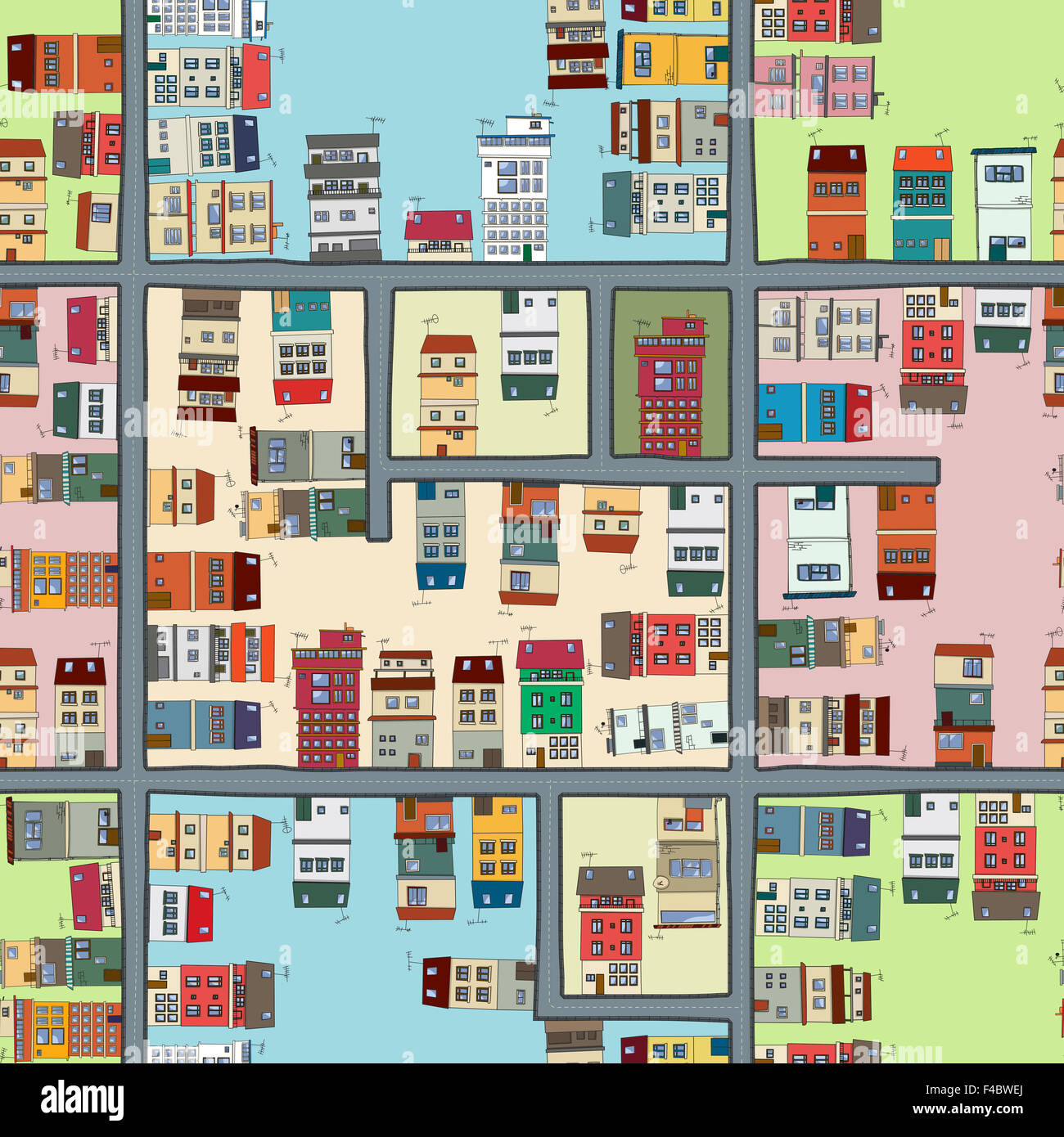 Seamless map of city Stock Photo - Alamy