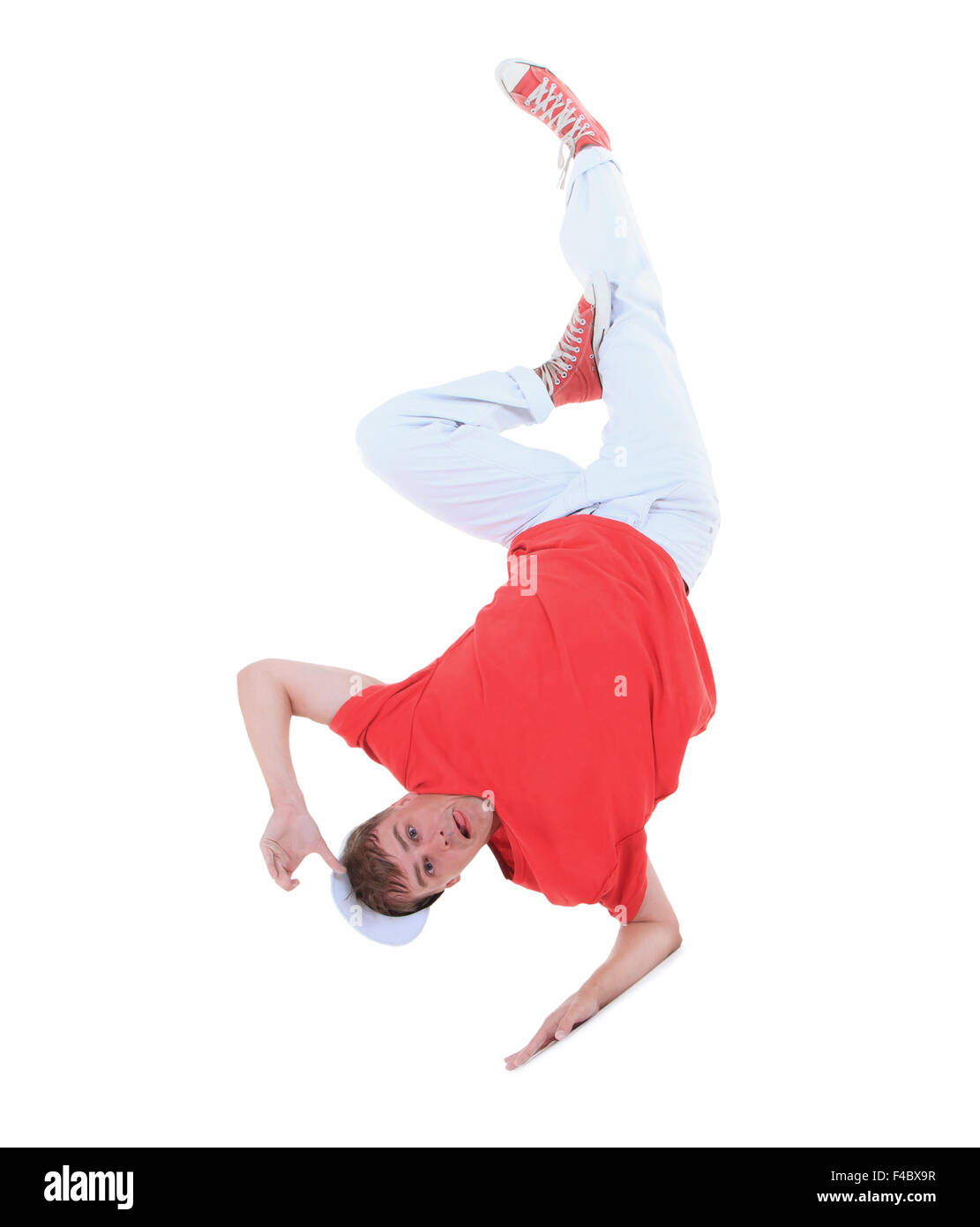 Teenager dancing breakdance in action Stock Photo - Alamy