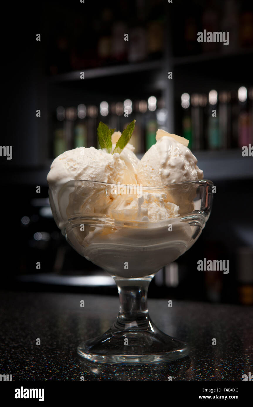 a glass of ice-cream Stock Photo - Alamy