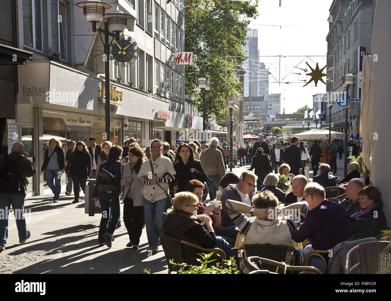 People in a pedestrian zone, Essen, Germany Stock Photo - Alamy