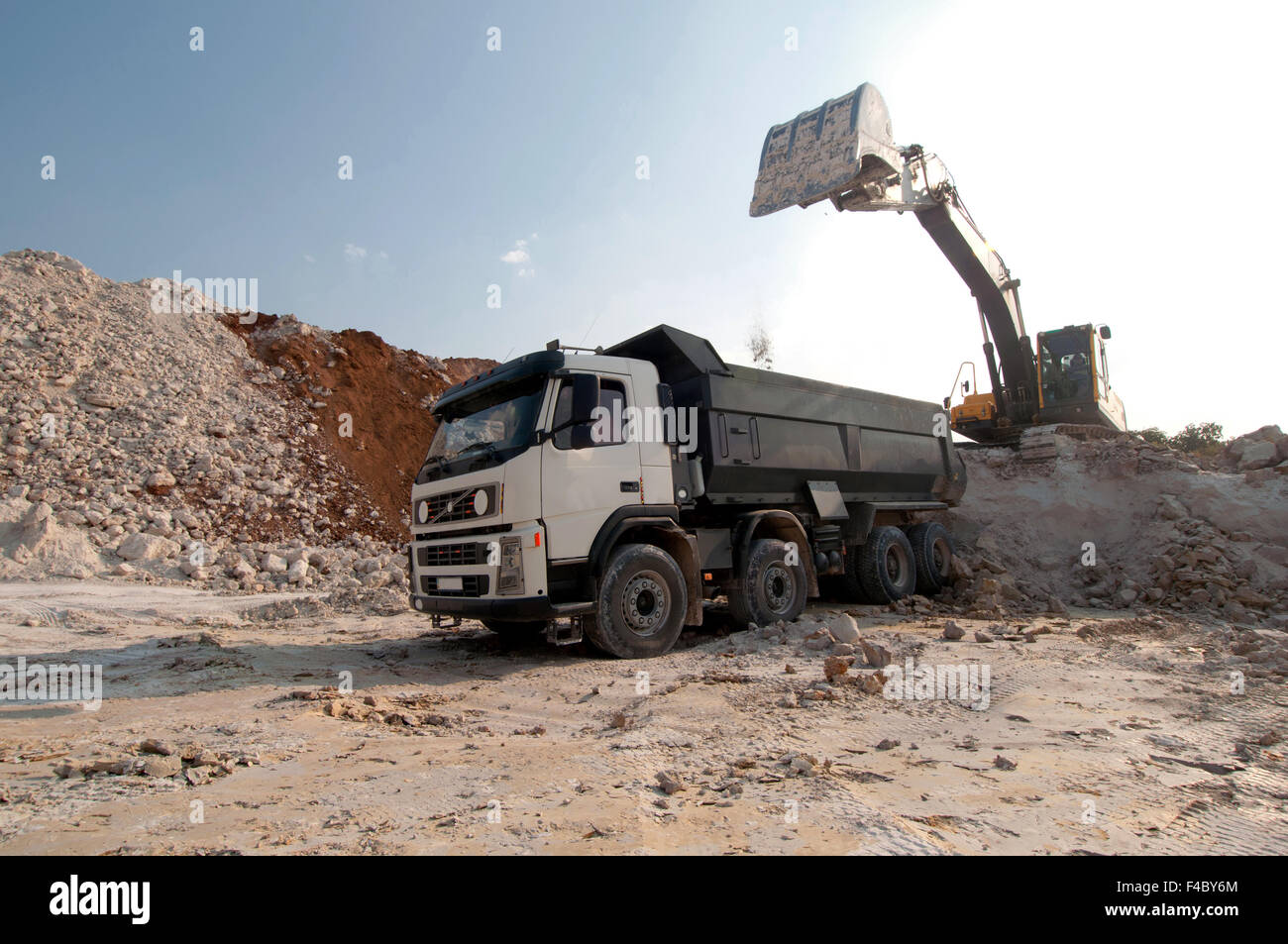 loading a large lorry building material Stock Photo - Alamy