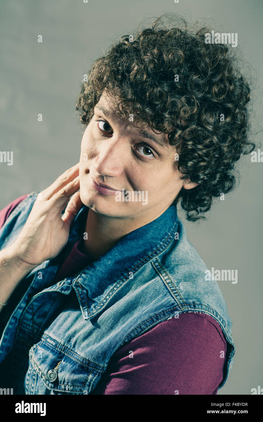 Curly white hi-res stock photography and images - Alamy