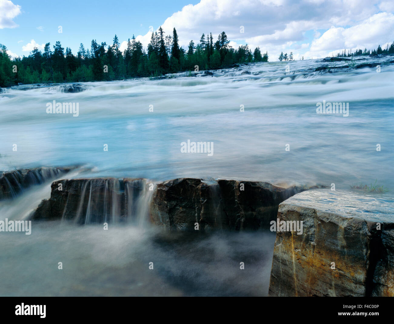 Waterfall and cliffs Stock Photo - Alamy