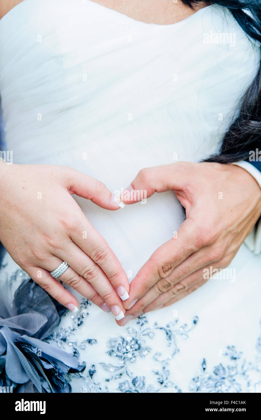 Couple make Heart Shape Stock Photo - Alamy