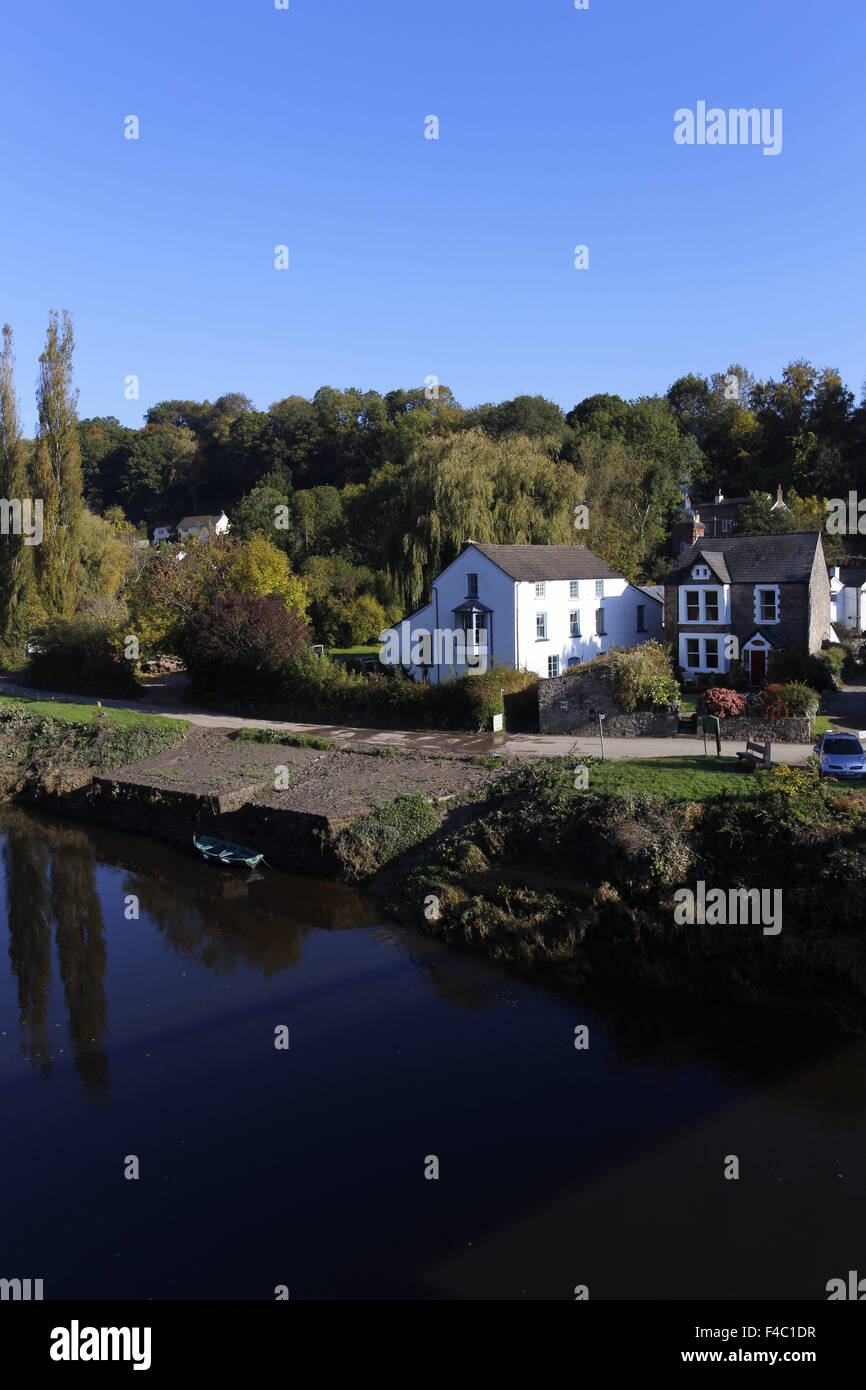 The river Wye at Brockweir, Brockweir Quay and Village Stock Photo - Alamy