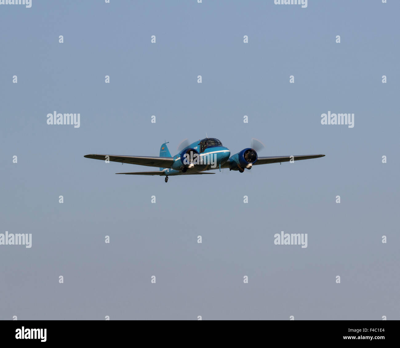 Avro Anson 19 flying at Old Warden airfield Stock Photo - Alamy