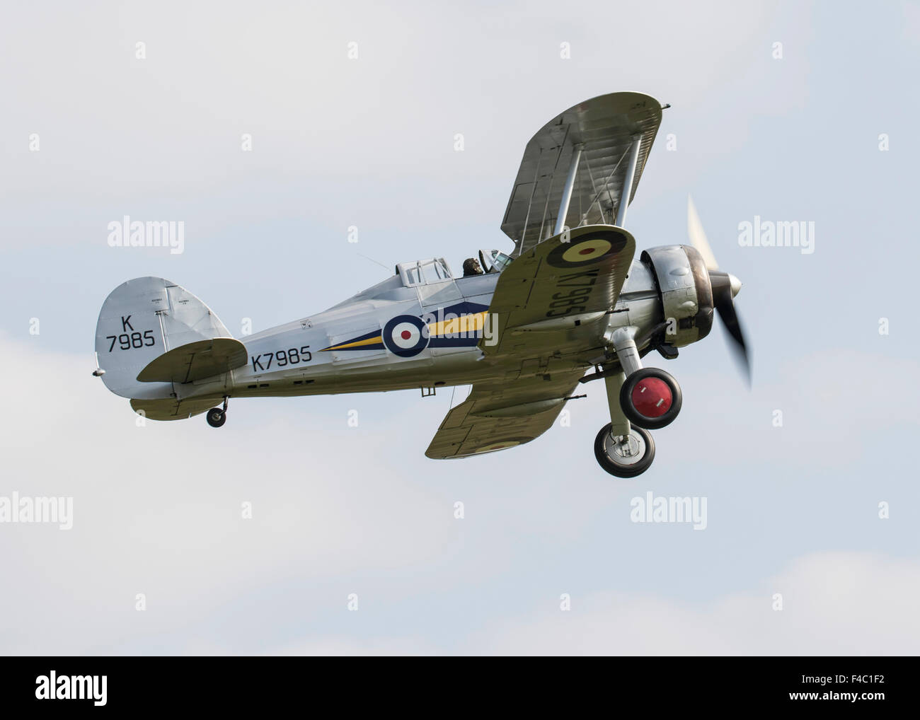 Gloster Gladiator flying at Shuttleworth Trust air show Stock Photo - Alamy