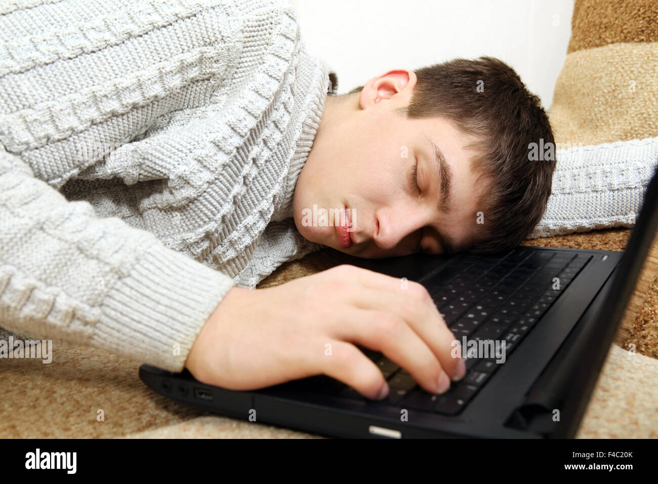 Teenager asleep bed hi-res stock photography and images - Alamy