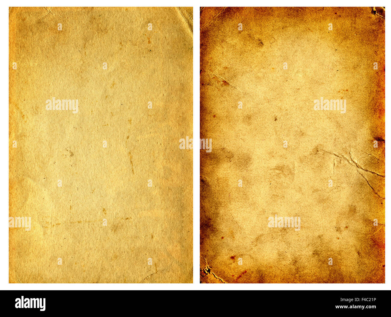 Two Vintage Papers Stock Photo - Alamy