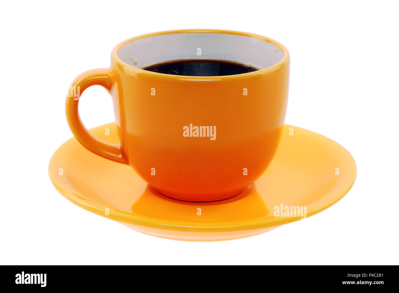 orange cup and saucer Stock Photo - Alamy