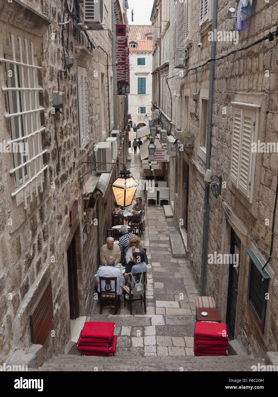 Dubrovnik Croatia, the old town "Stari Grad" is full of side streets ...