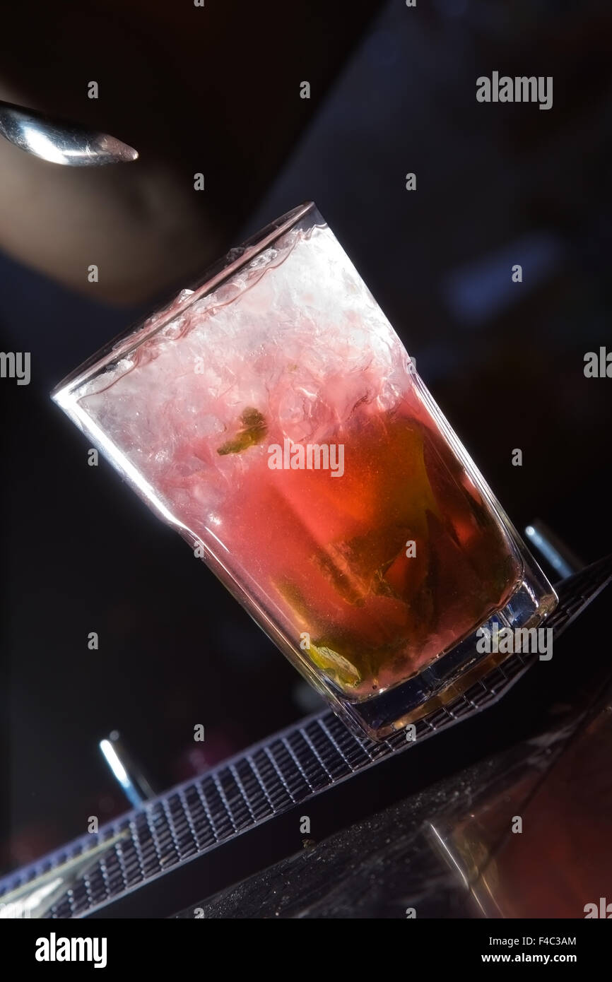 alcohol drinks on bar. cocktail Stock Photo - Alamy