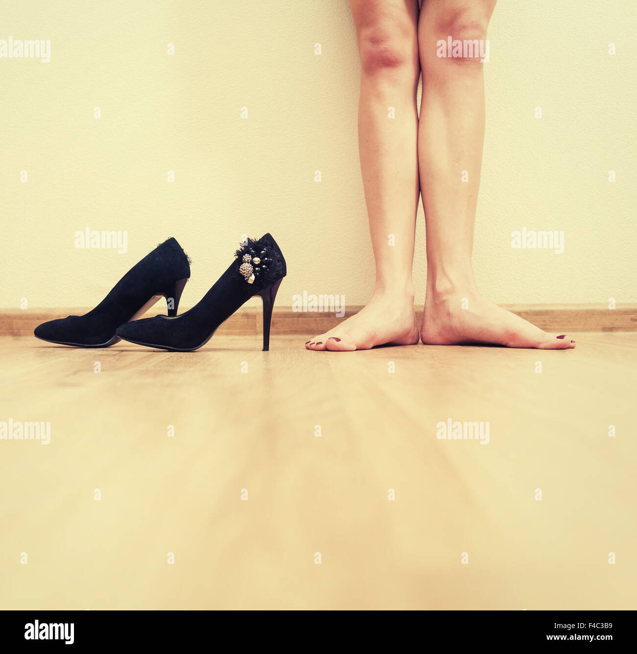 Heels legs lifestyle one hi-res stock photography and images - Alamy