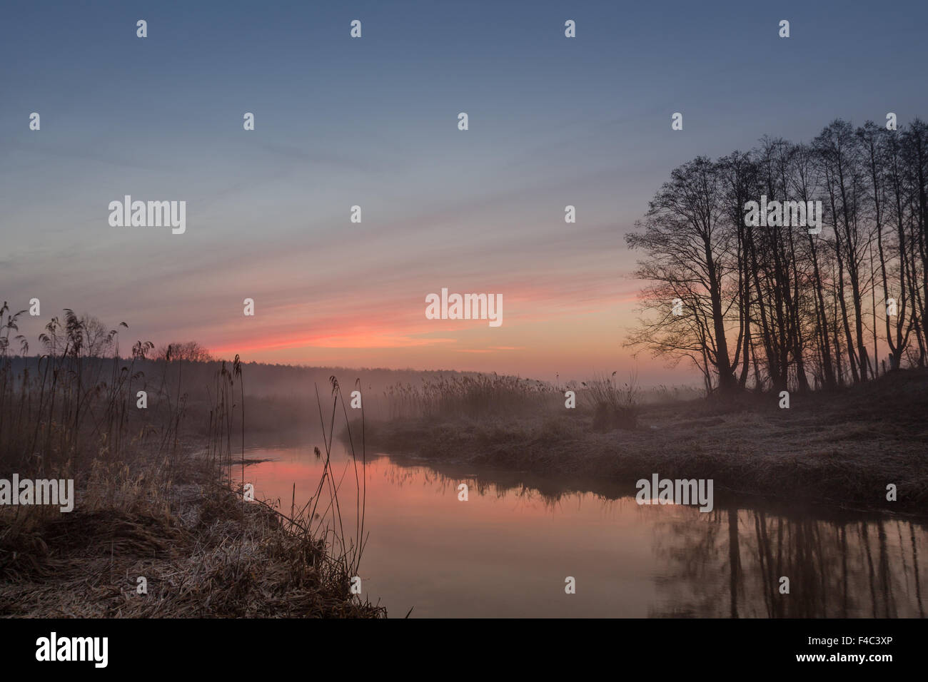 dawn on the river 4 Stock Photo - Alamy