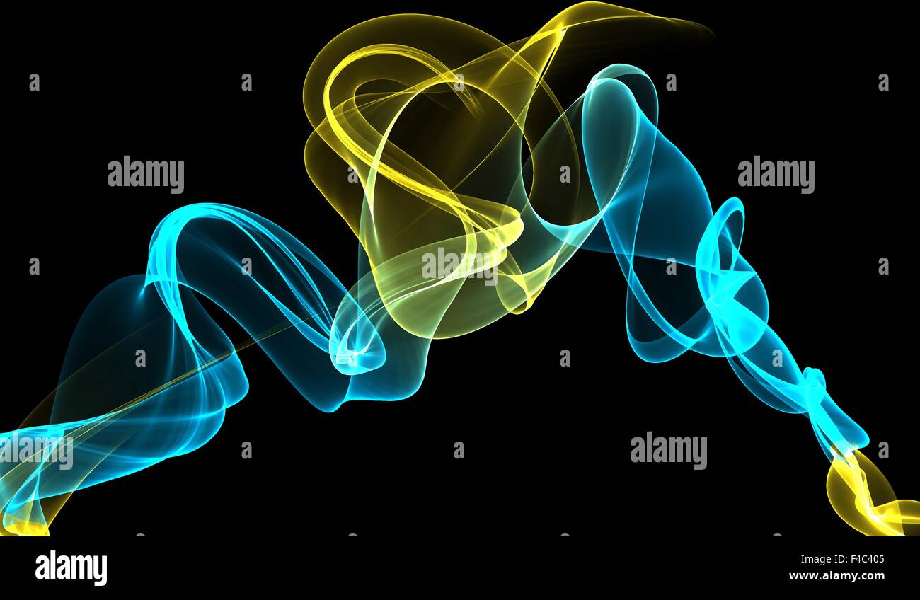 Smoke line on black Stock Photo - Alamy